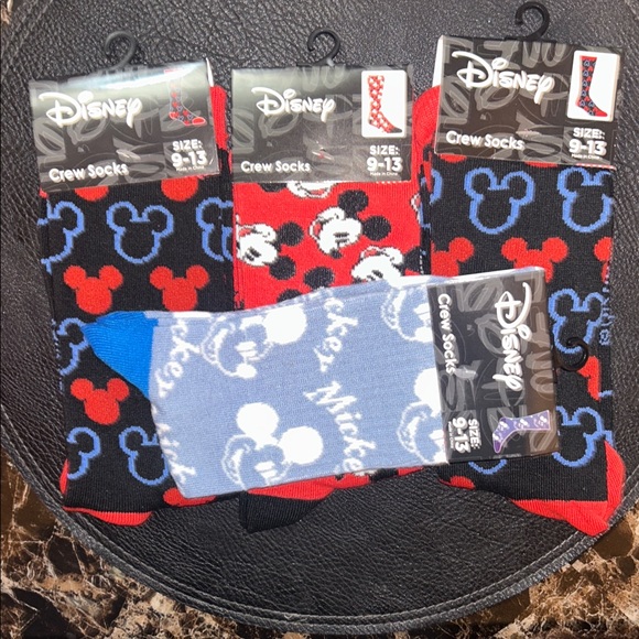 Disney | Accessories | Disney Mickey Mouse Colorful Crew Socks ...
